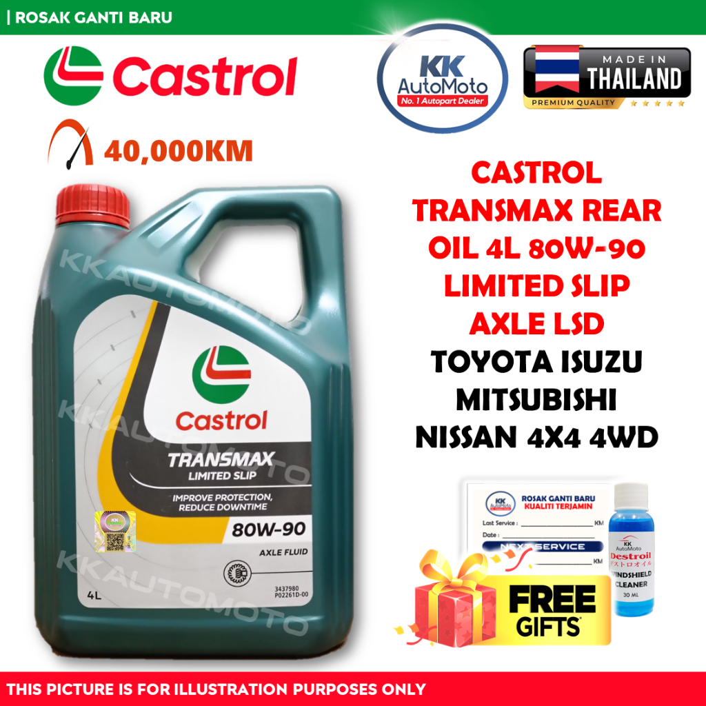 Genuine Castrol Transmax Rear Oil 4L 80W-90 80W90 Limited Slip Axle ...