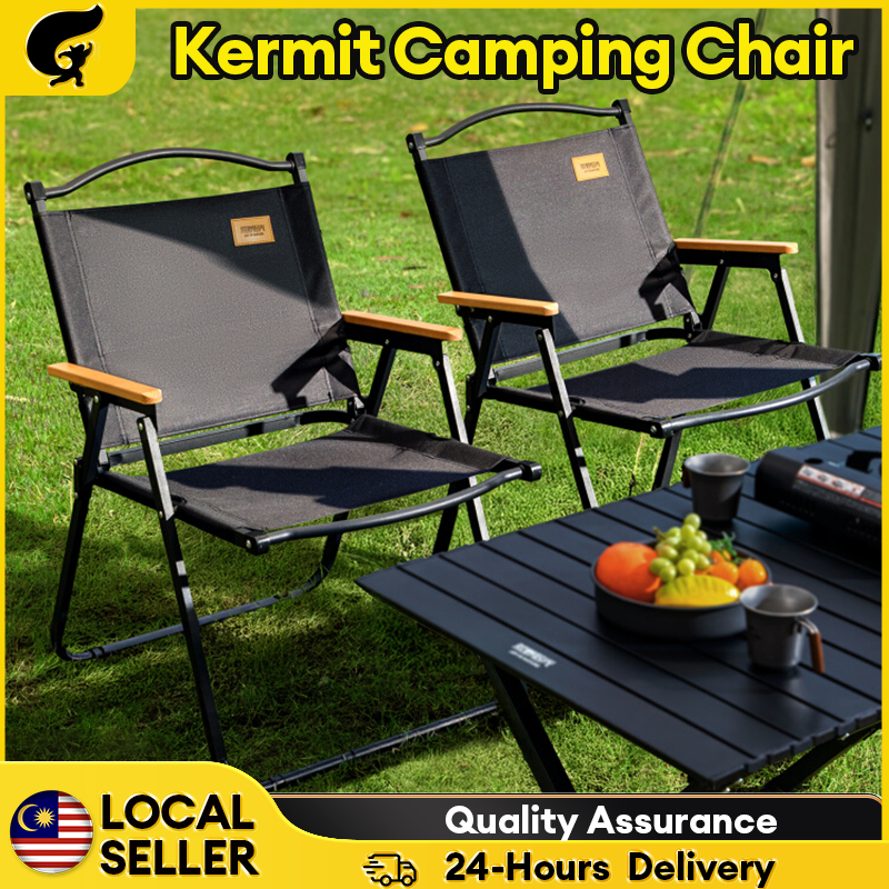 WTHB Camping Chair Foldable Kermit Chair Aluminum Alloy Support Feet ...