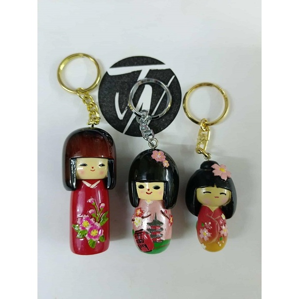 Original Japan Travel Souvenir Kokeshi Doll Collection Keychain ...