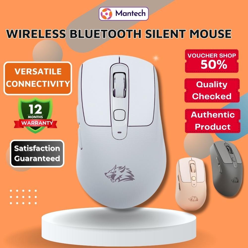Free Wolf A3 Wireless Mouse Bluetooth + 2.4G, 4000DPI, Silent Click ...