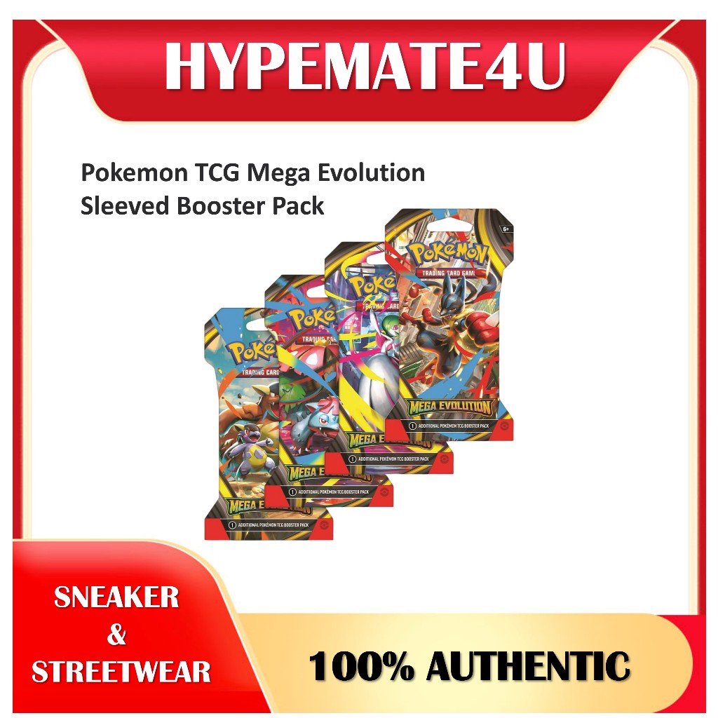 [Ready Stock] Pokemon TCG Mega Evolution Sleeved Booster Pack (10 cards ...