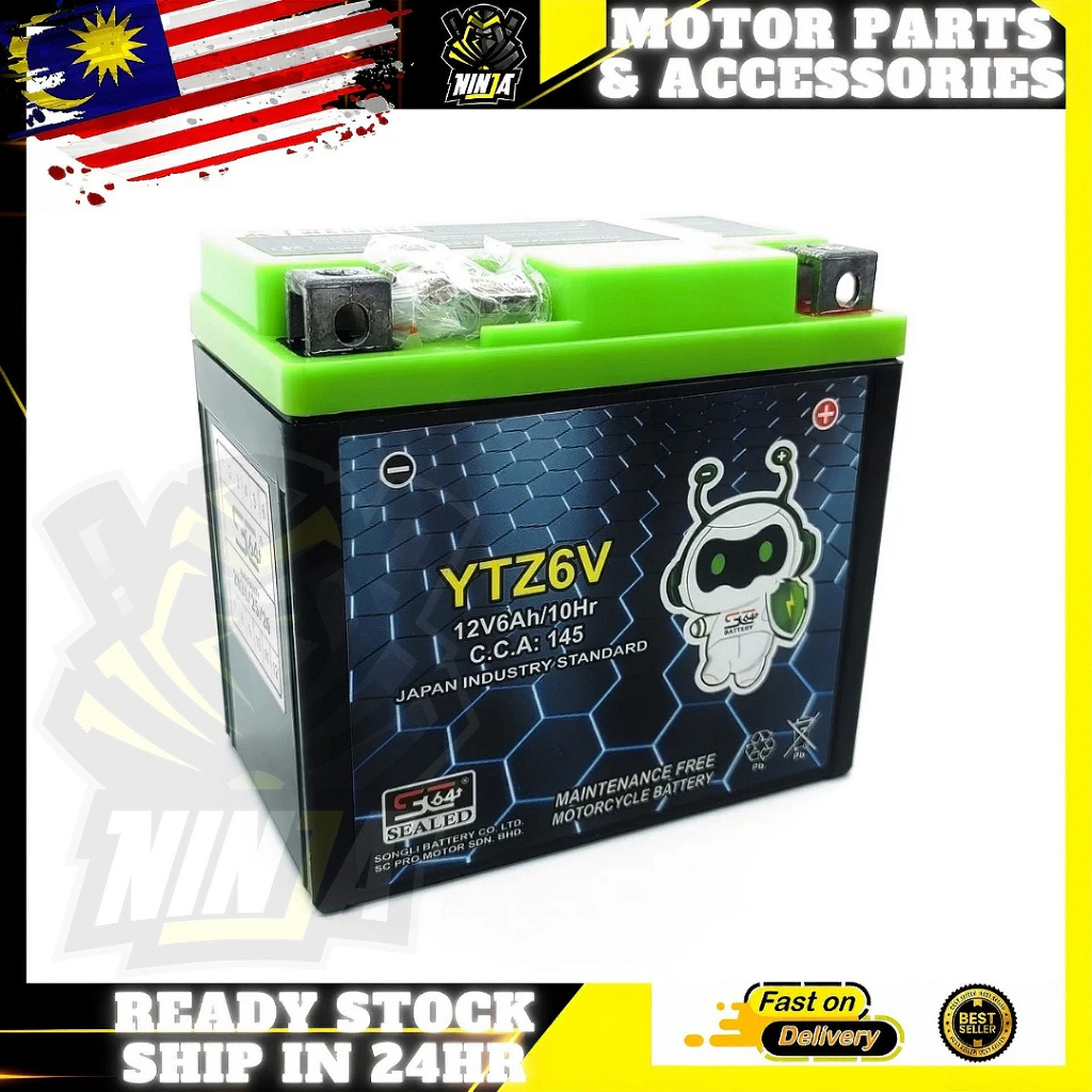 SC64 YTZ6V SEALED BATTERY RSX150/RS150/RS150R/PCX150/VARIO150/CBR150 ...