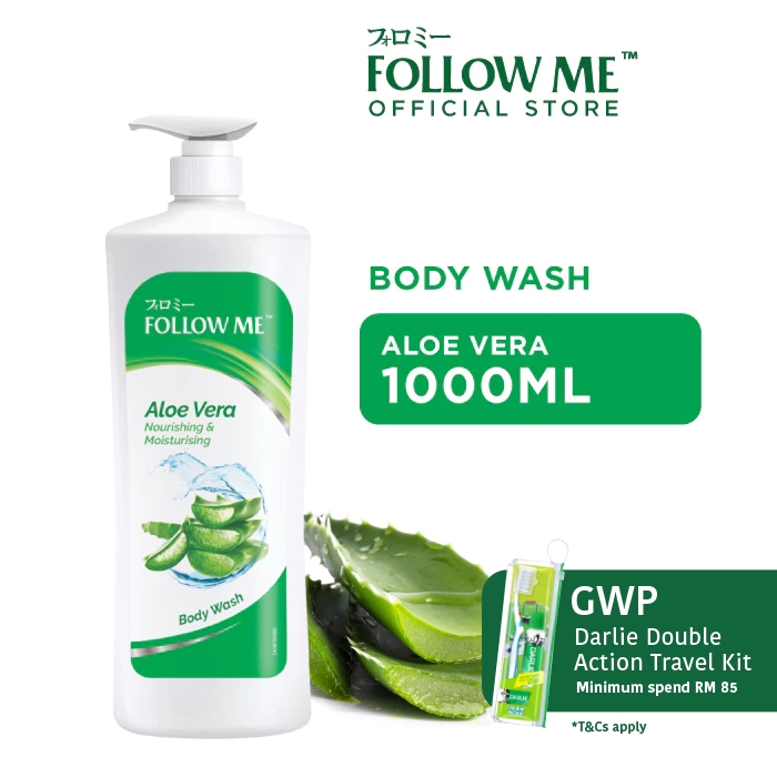 Follow Me Body Wash 1000ml (Aloe Vera) | Shopee Malaysia