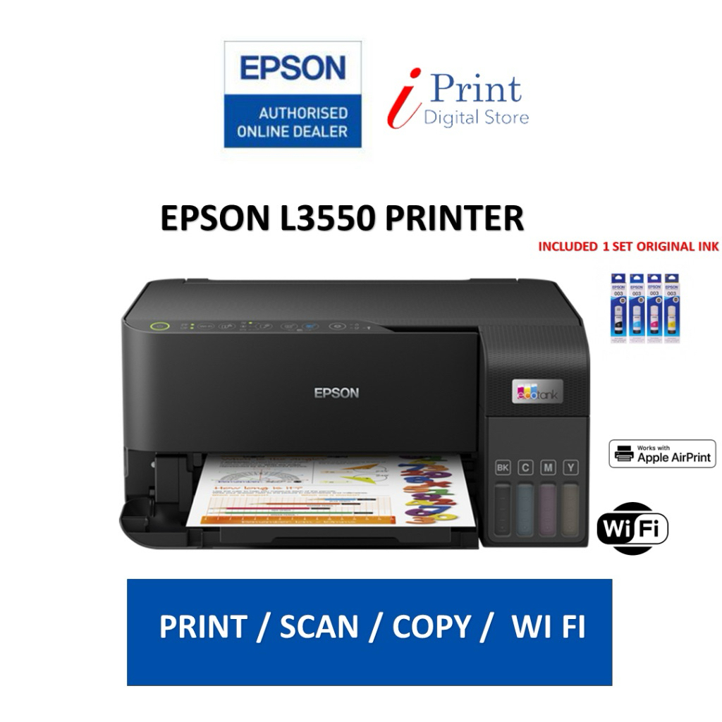 EPSON L3550 All In One High Page Yield Printing Ink Printer L3550 ...