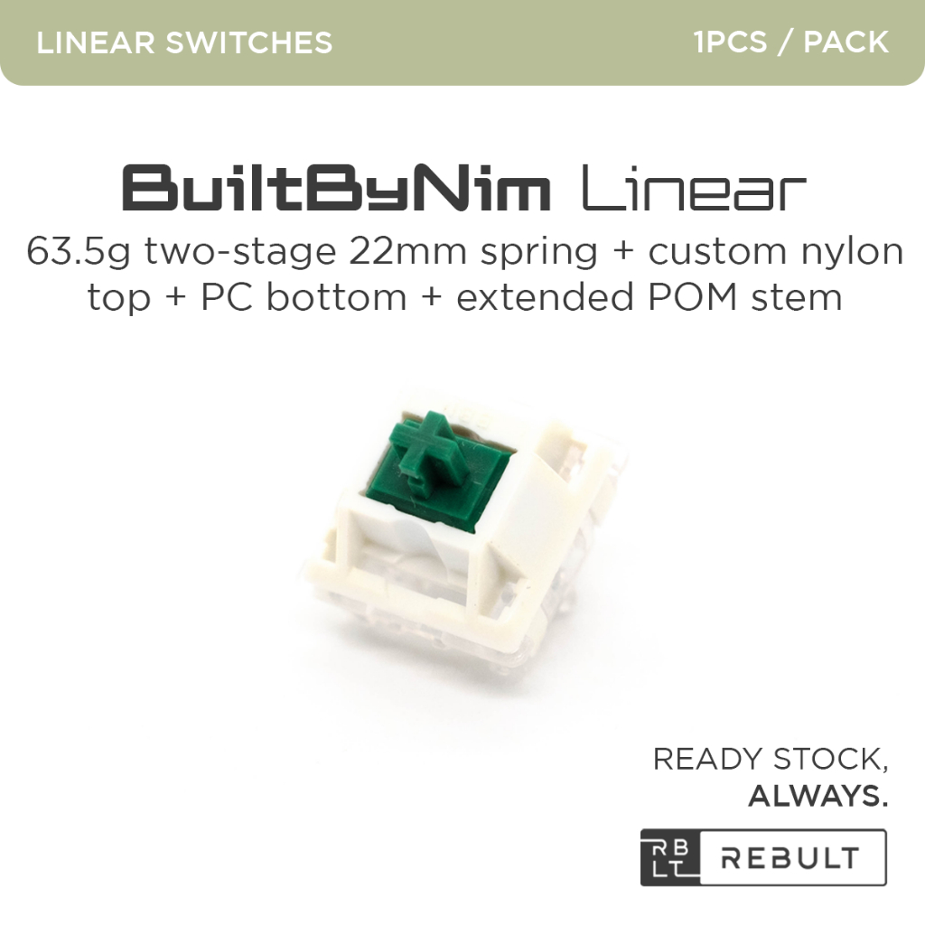 BuiltByNim (BBN) Linear Switch for Mechanical Keyboards | Shopee Malaysia