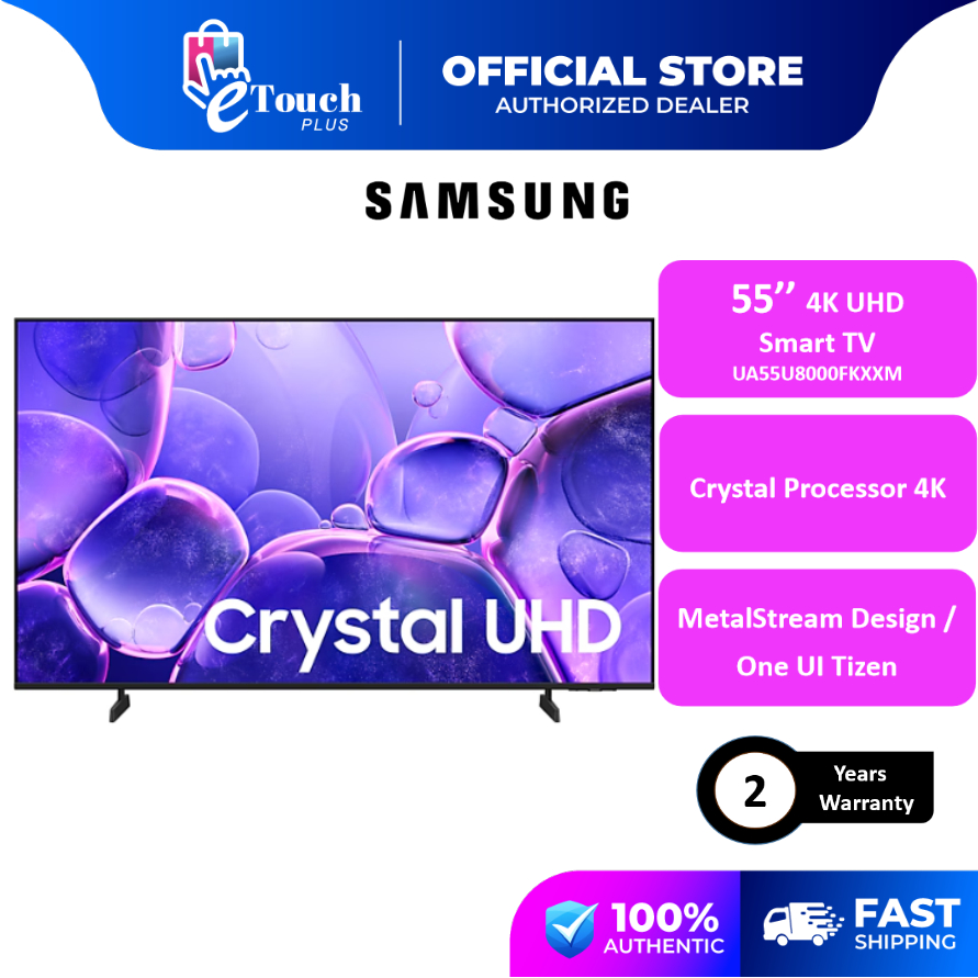 Samsung 55'' l 55 Inch U8000 4K Crystal UHD Smart TV UA55U8000FKXXM ...