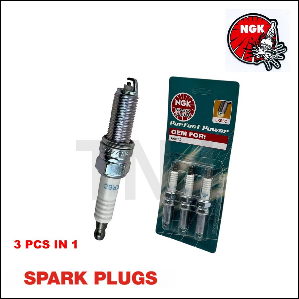 3PCS NGK SPARK PLUG PERODUA AXIA 1.0 PERODUA BEZZA 1.0 LKR6C REPLACE ...