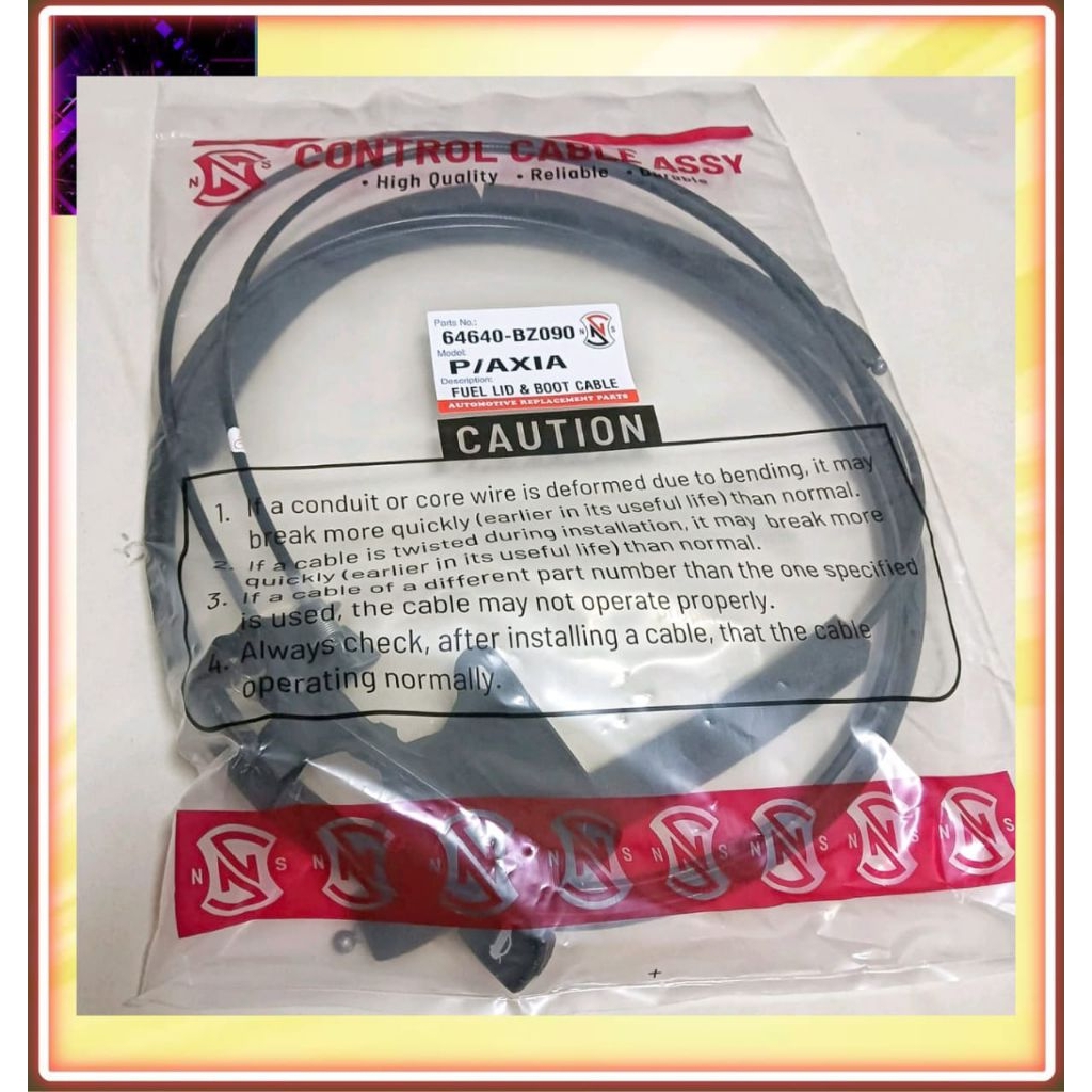 NS Fuel Lid Cable With Bonnet Cable Rear Axia (64640-BZ090) | Shopee ...