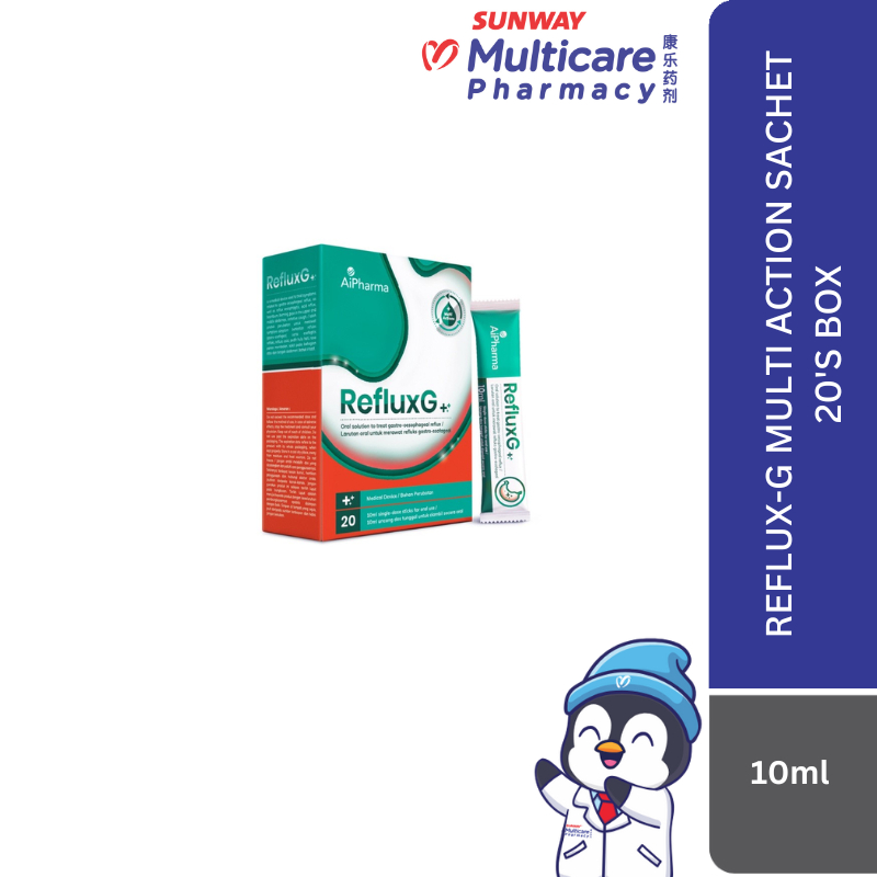REFLUX-G MULTI ACTION SACHET 20'S BOX 10ML | Shopee Malaysia