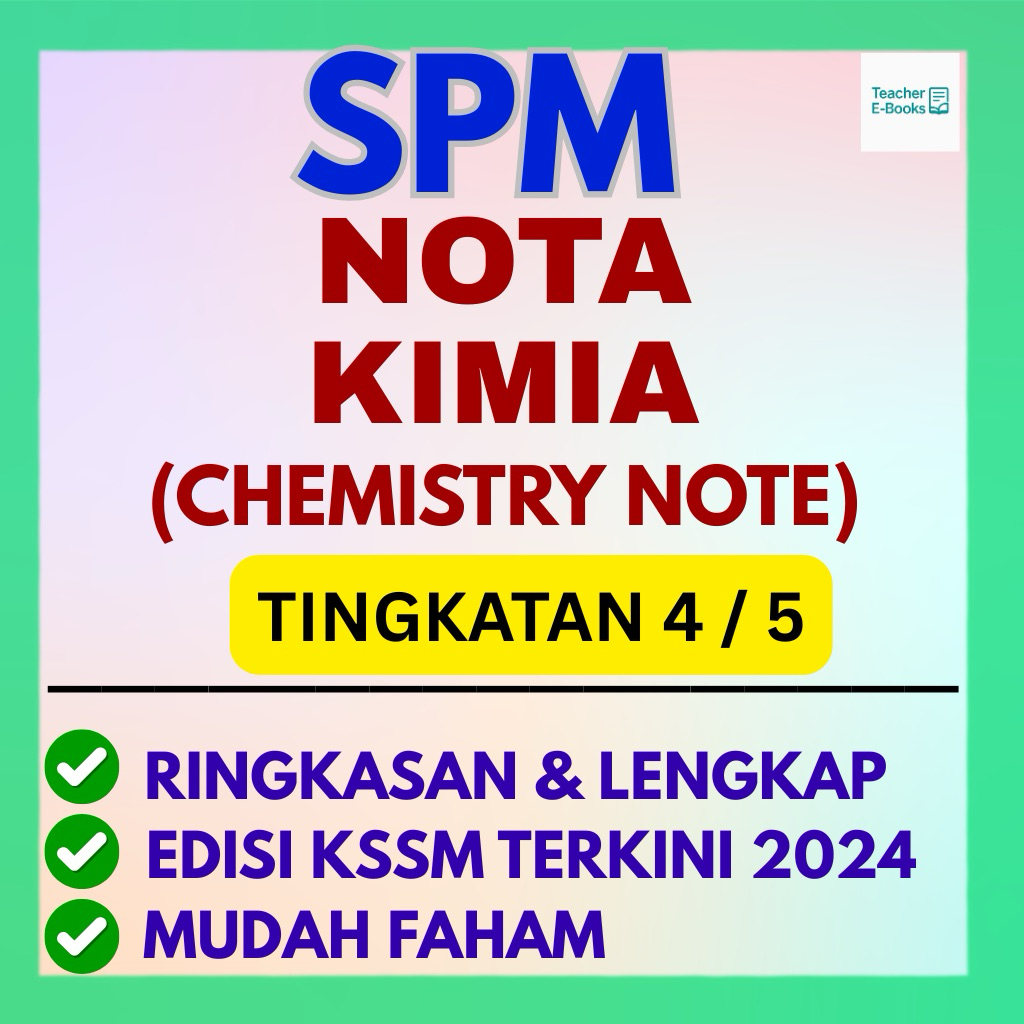 [Soft Copy PDF 📩]SPM Nota Kimia | Chemistry Exam Notes 2024 | Tingkatan ...