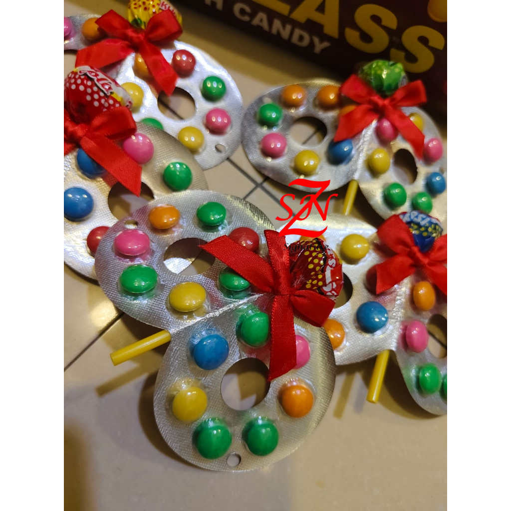 Butterfly Lollipop Candy Goodies Kanak-kanak Doorgift Budak Birthday ...