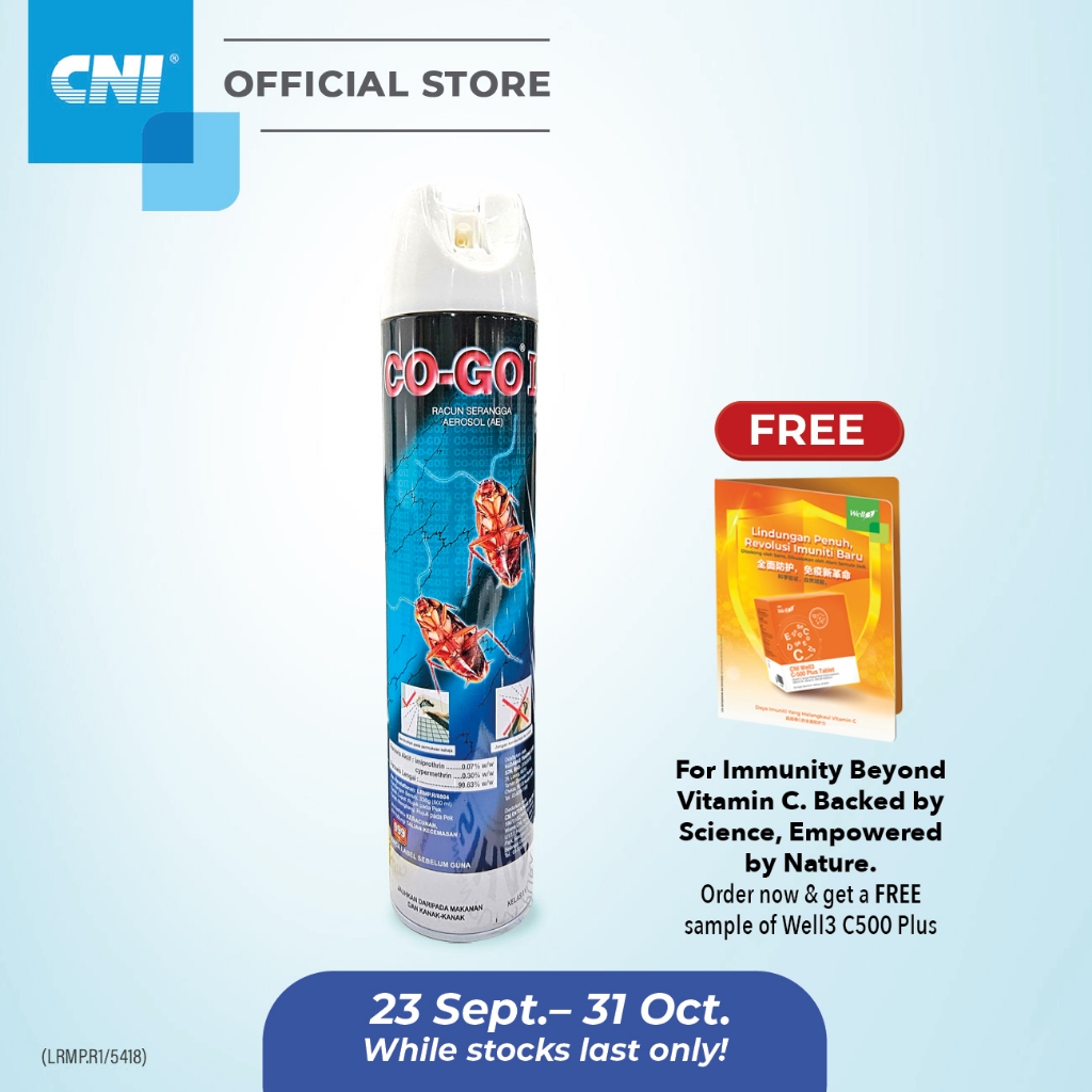 CNI Co-Go II Crawling Insect Spray (600ml) - superb to kill cockroaches ...