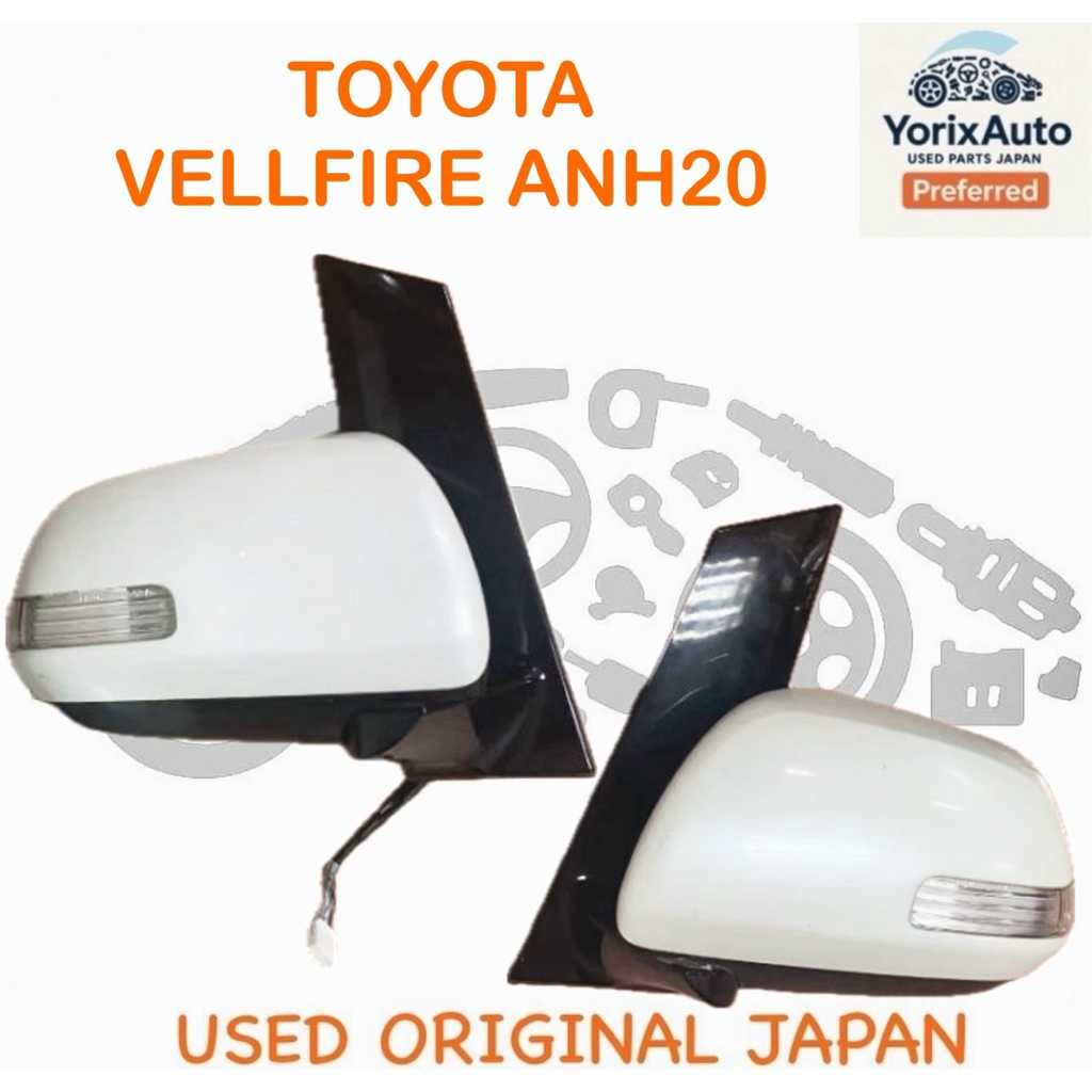 TOYOTA VELLFIRE/ALPHARD ANH20 GGH20 Side Mirror Cermin sisi Kerata 7PIN ...