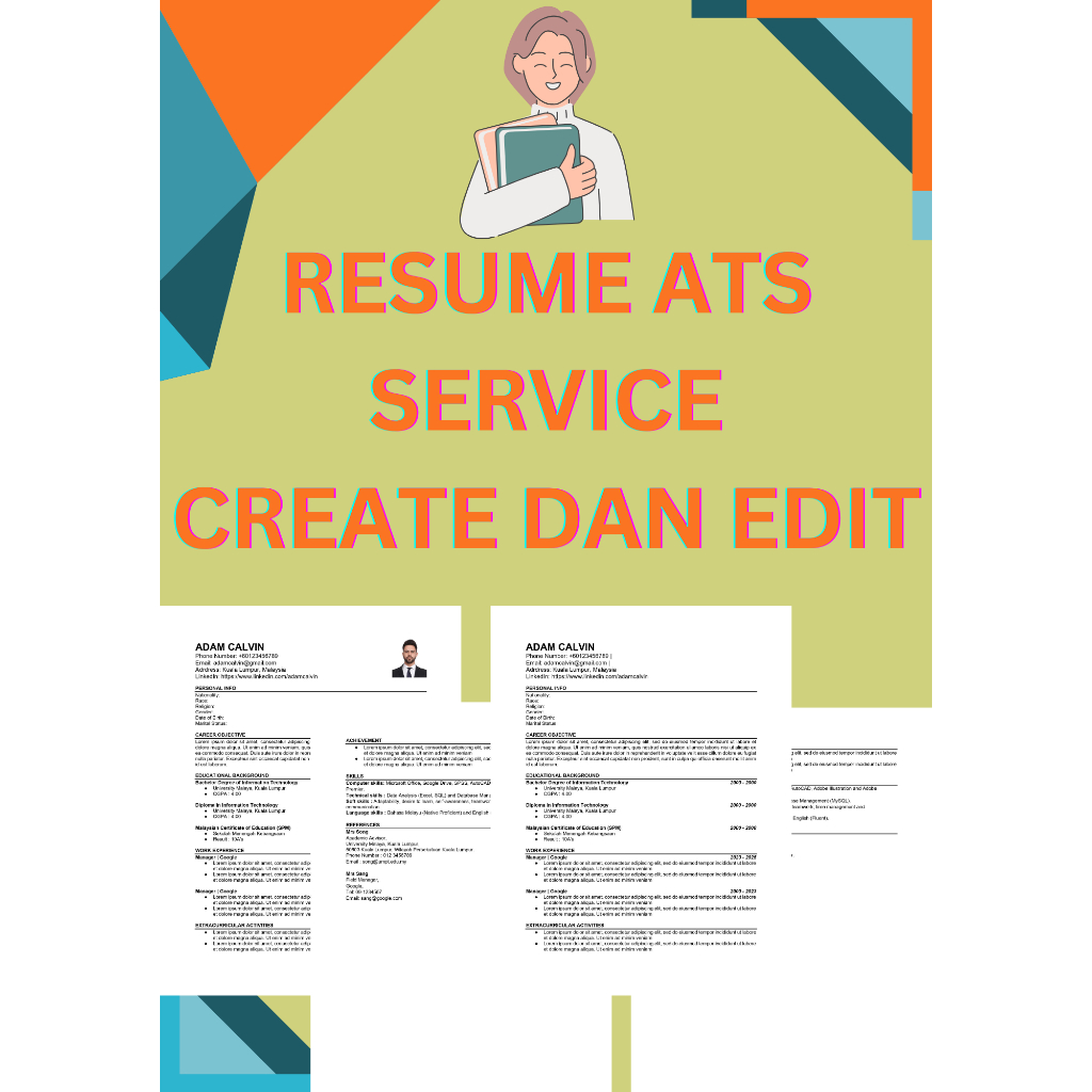 RESUME ATS SERVICE | CREATE DAN EDIT | SIAP DALAM 3 JAM | Shopee Malaysia