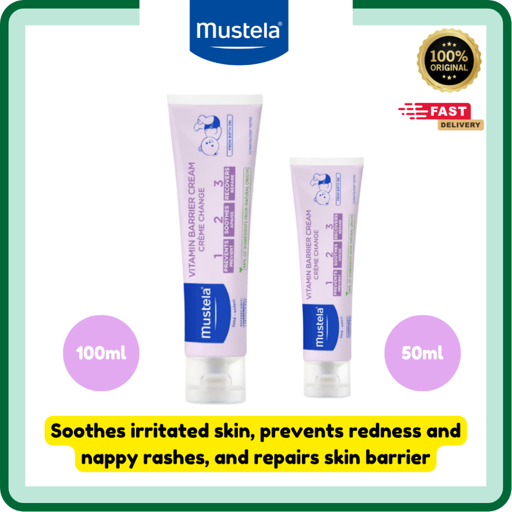 Mustela Vitamin Barrier Cream | 50ml/100ml | EXP: 05/28&03/28 | For ...
