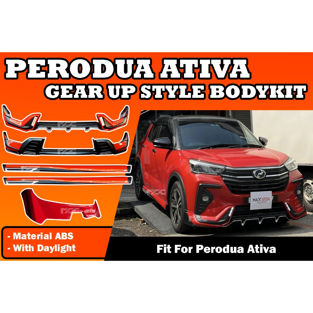 PERODUA ATIVA GEAR UP STYLE FULLSET BODYKIT WITH PAINT WITH DAYLIGHT ...