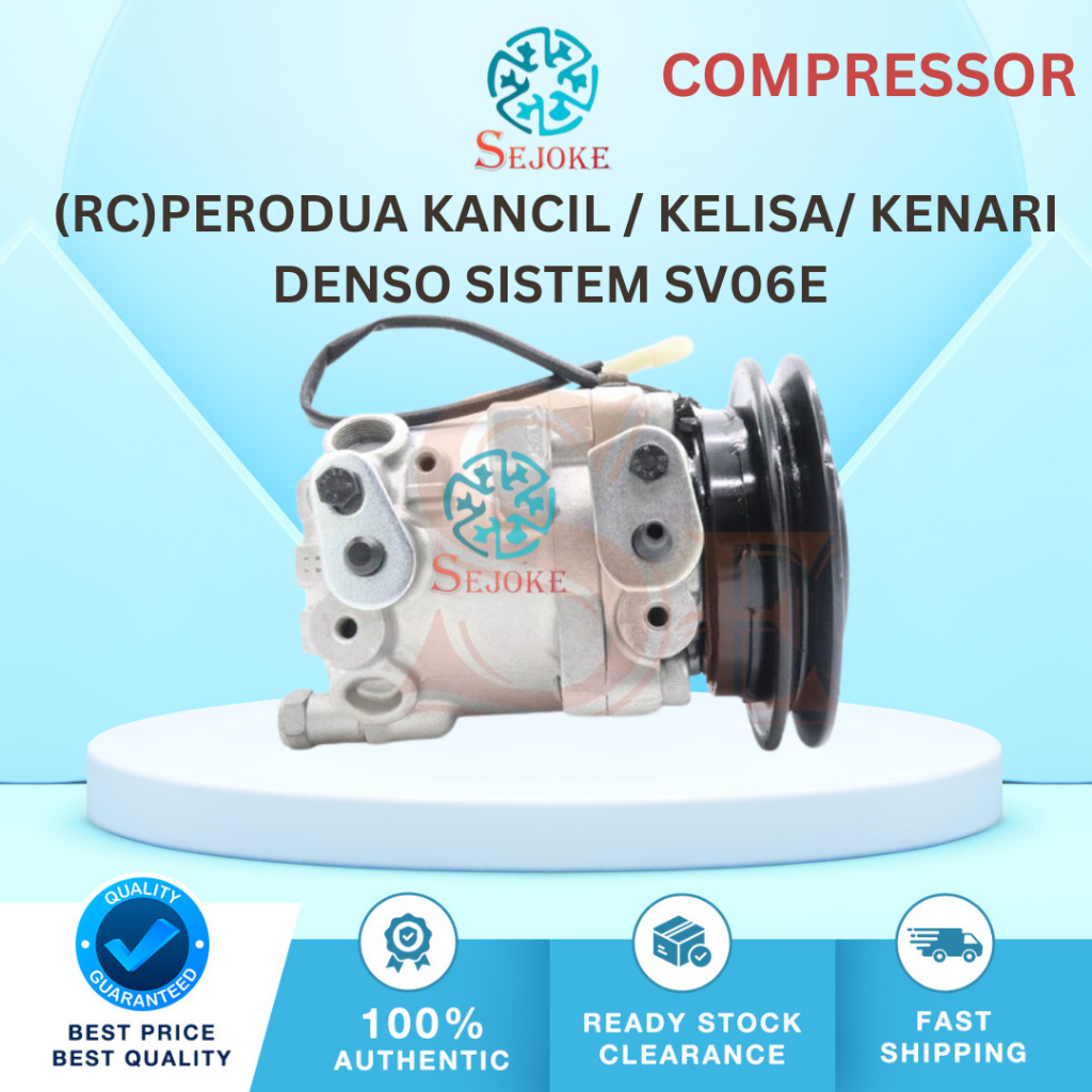Aircond Recond Compressor ND (Denso System) SV06E R134A for Perodua ...