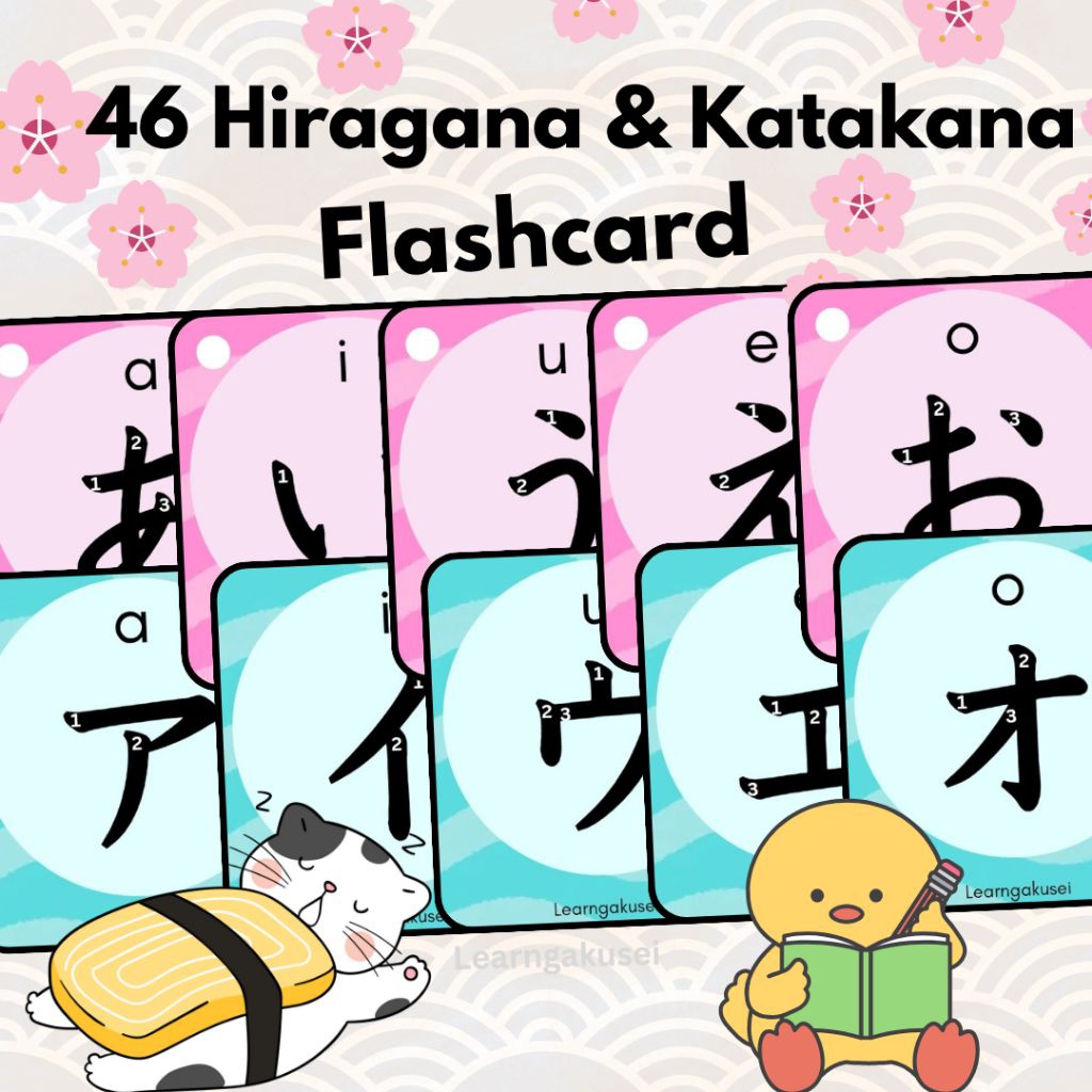 Japanese Flashcard | Hiragana & Katakana Flashcard | Kad Imbas Hiragana ...