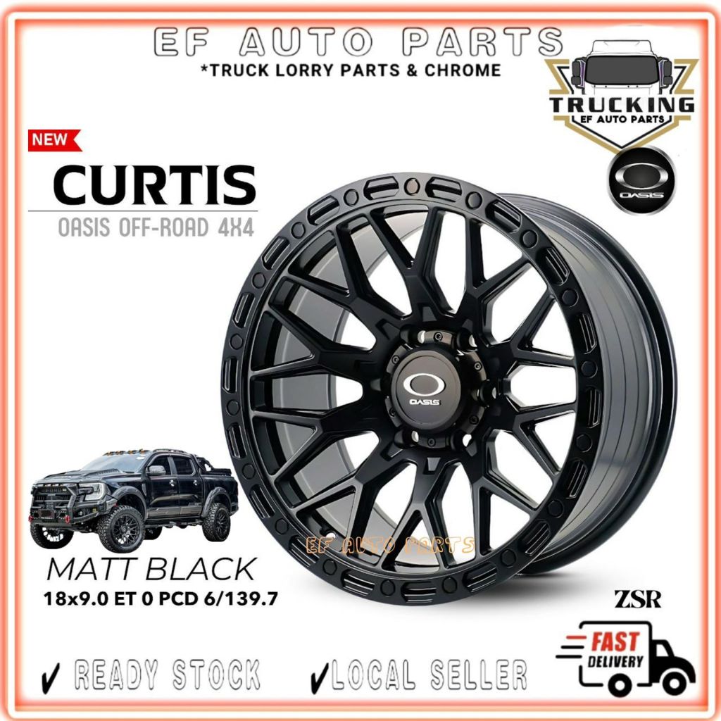 THAI ORI OASIS Wheels Sport Rim 18" 9JJ ET0 6X139.7 CURTIS 4X4 SAND ...