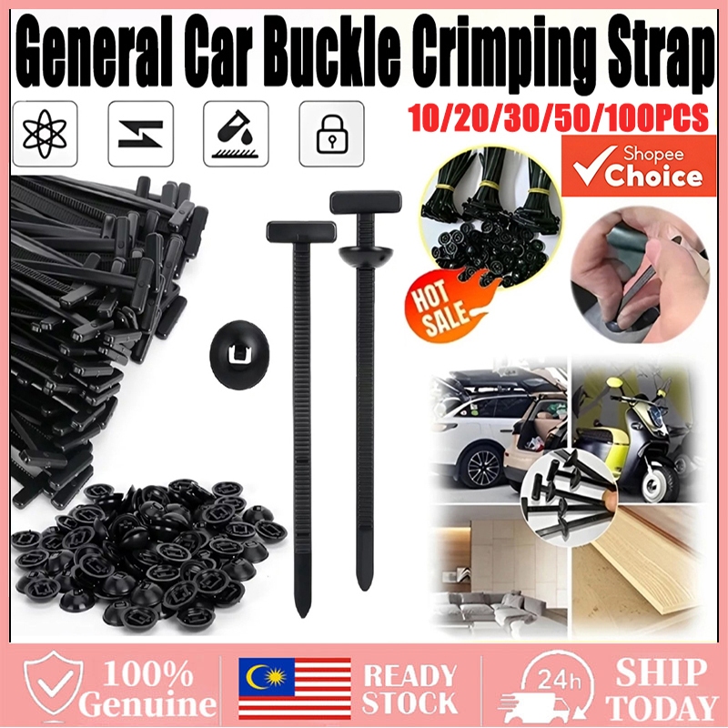 🔥【Genuine Good】🚗 20/50/100Pcs Nylon Universal Cable Tie Buckle Cable ...