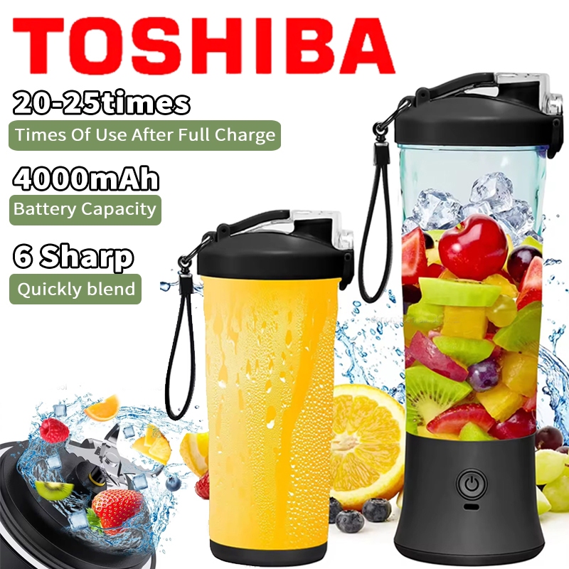 Toshiba 600ml Protable Mini Blender Juice Fruit Blender 6 Blade ...