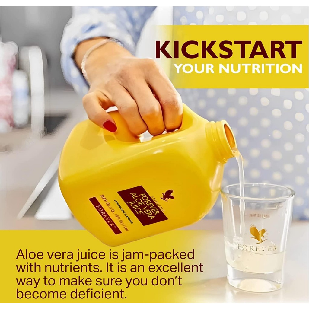 Original Forever Living Aloe Vera Juice Lemon-Lime Flavour 1 Liter ...