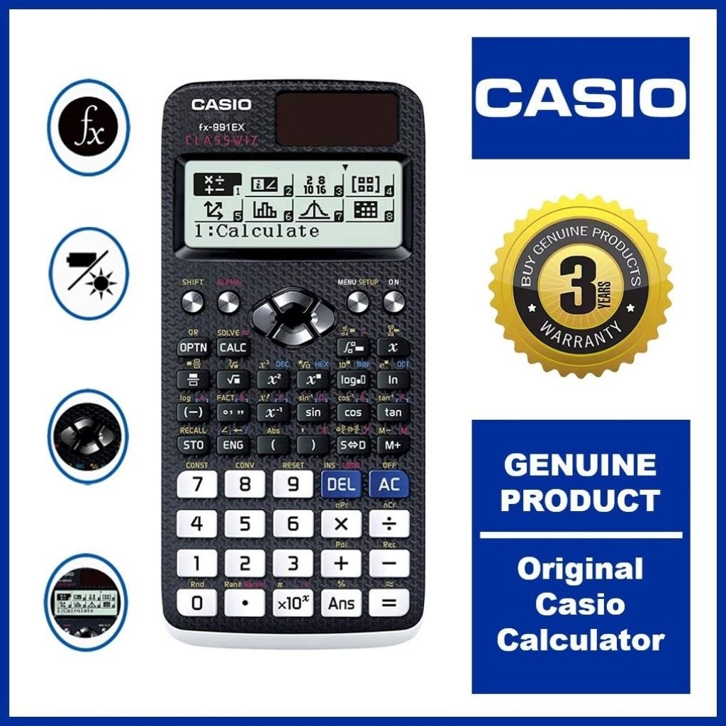 Casio Scintific Calculator Classwiz FX-991EX black | Shopee Malaysia