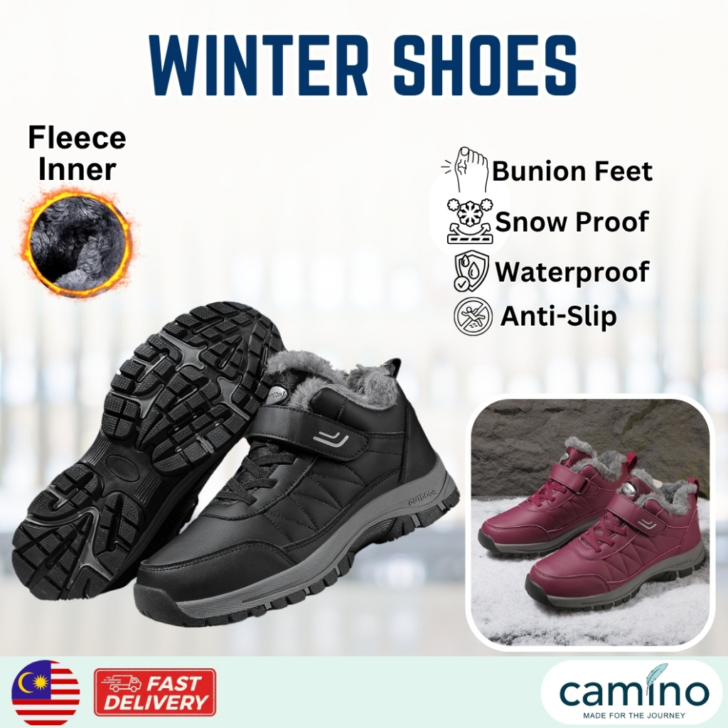 CAMINO Waterproof Winter Snow Boots Men Winter Shoes Men Kasut Winter ...