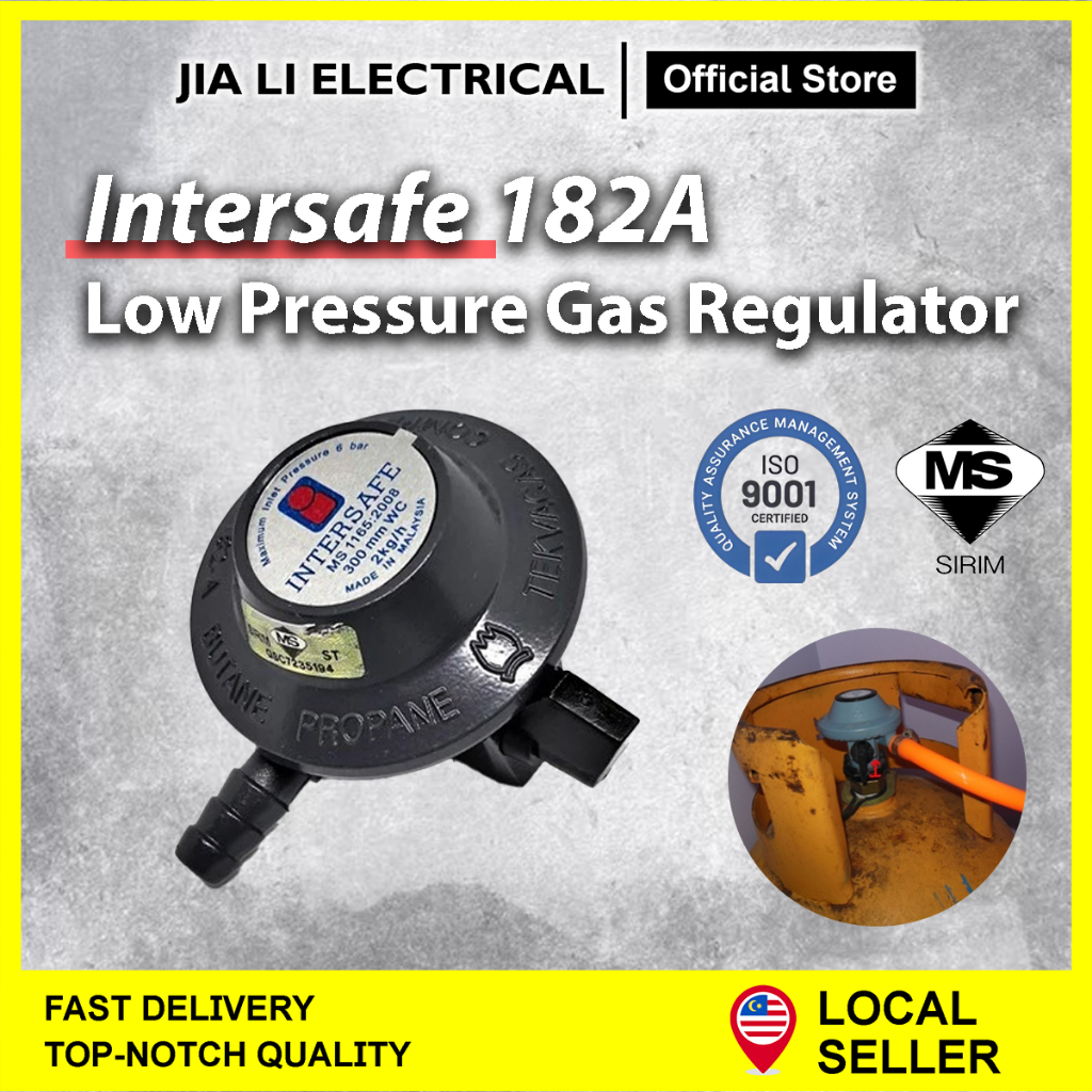 [SIRIM] INTERSAFE 182A LPG Gas Regulator Auto Shut-Off Safety | SIRIM ...