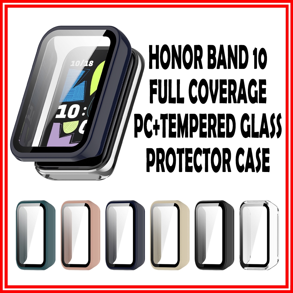 Honor Band 10 Protector Casing Honor Band10 Full coverage Tempered ...