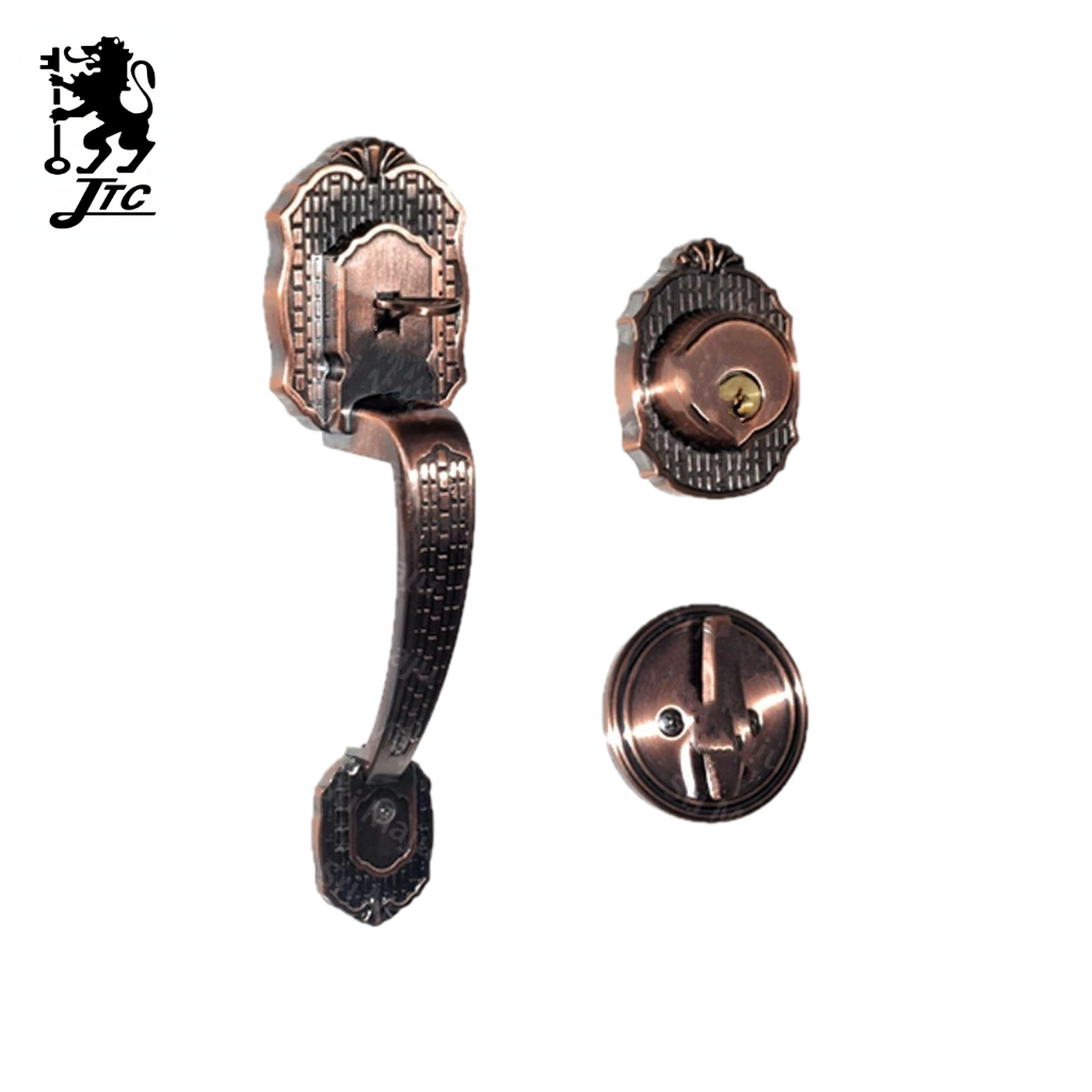 [Handleset - JTC] 1188 Antique Copper Entrance Lockset | Durable Anti ...