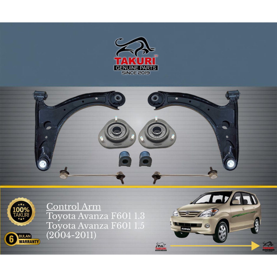 Takuri Lower Arm Control Arm Set for Toyota Avanza / Rush Front Left ...