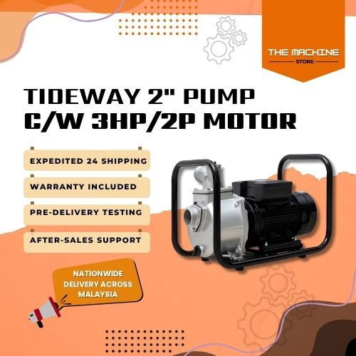 Tideway 2" Self Priming Pump c/w 3HP/2P Single Phase Electric Motor ...