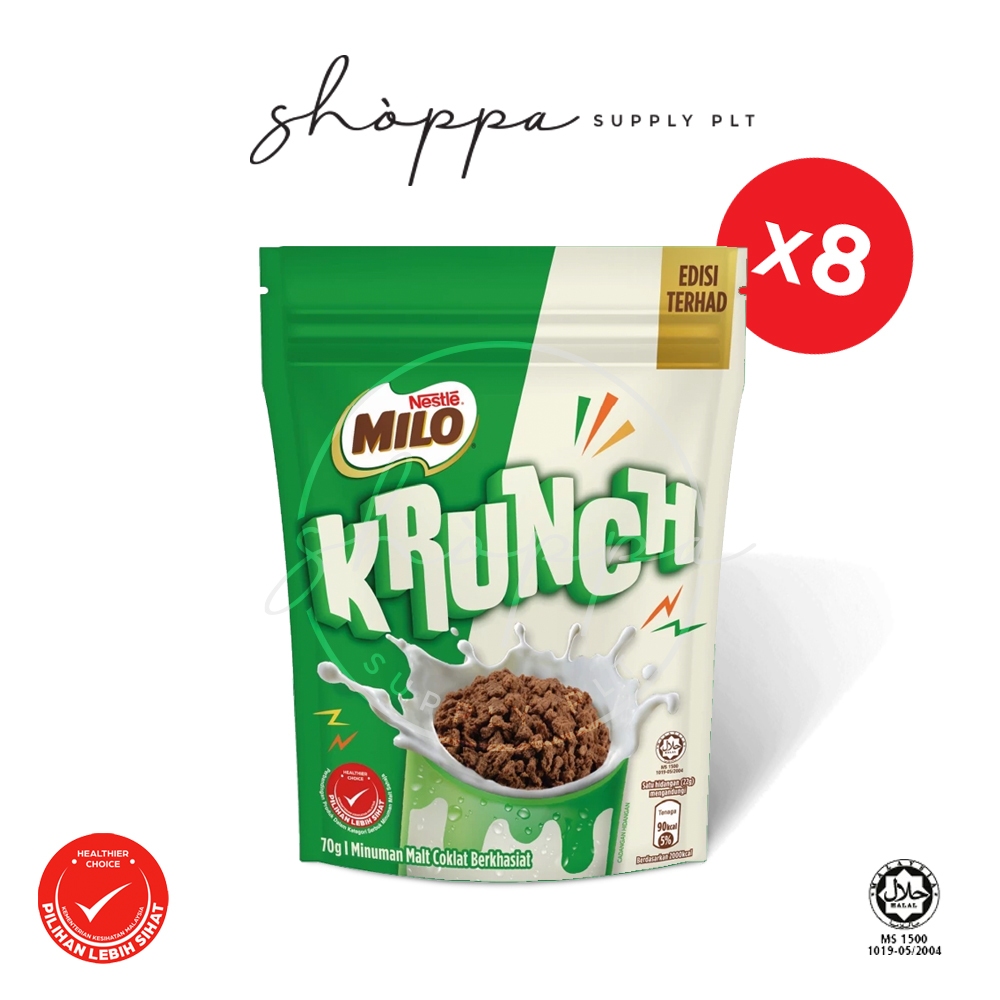 SHOPPA [EDISI TERHAD] Nestle MILO KRUNCH | 70g x 8 | Shopee Malaysia