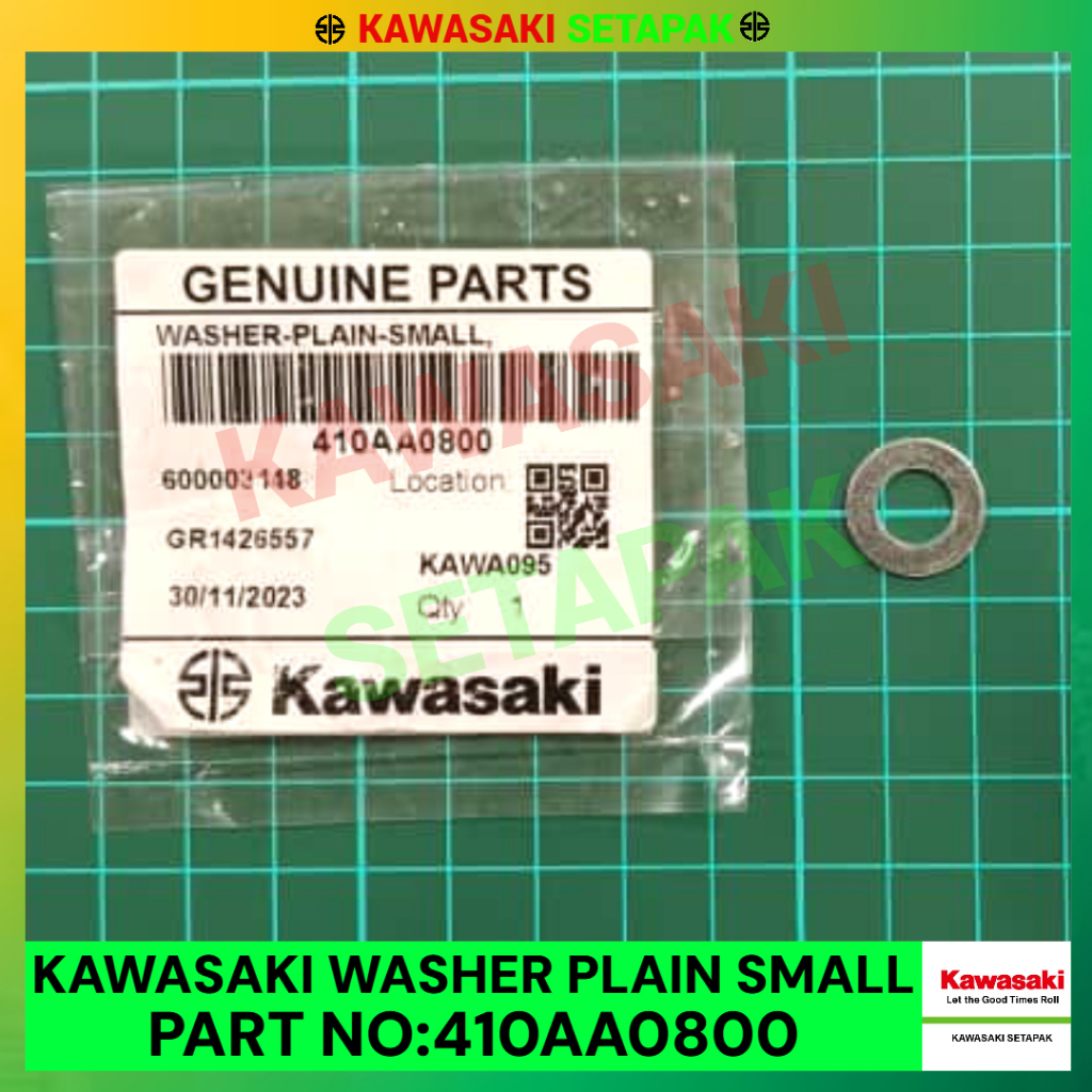 KAWASAKI ORIGINAL SPARE PART WASHER PLAIN SMALL 410AA0800 | Shopee Malaysia