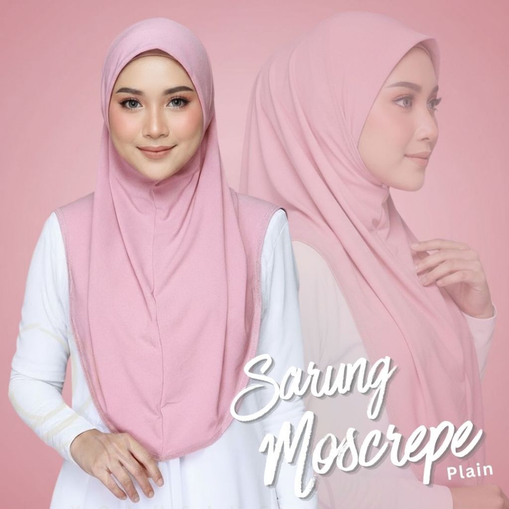 Tudung Sarung Moscrepe Plain S–XL | Awning Soft Scuba | Tudung Muslimah ...