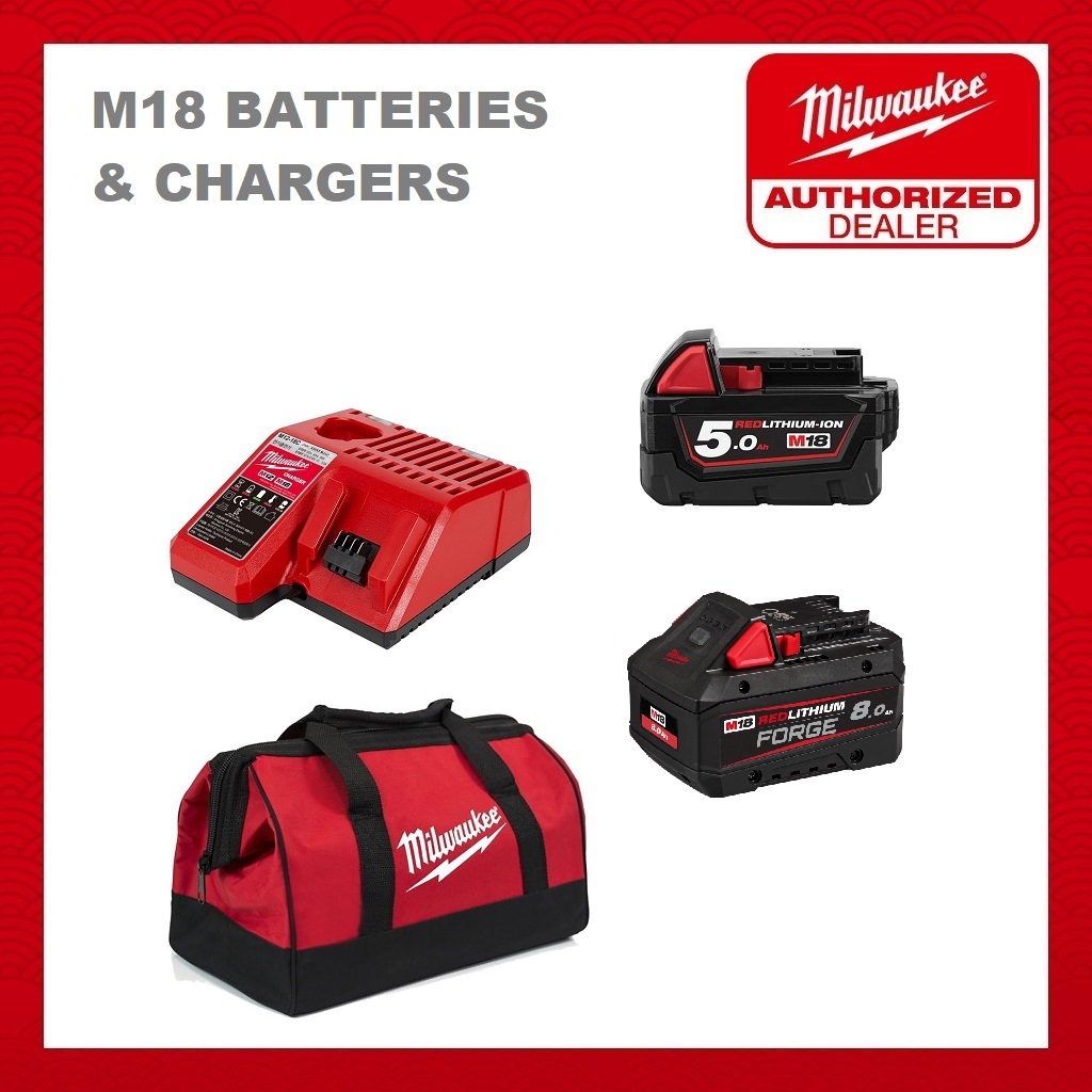 MILWAUKEE M18 Batteries And Chargers For 5.0Ah / 8.0Ah LITHIUM™-ION ...
