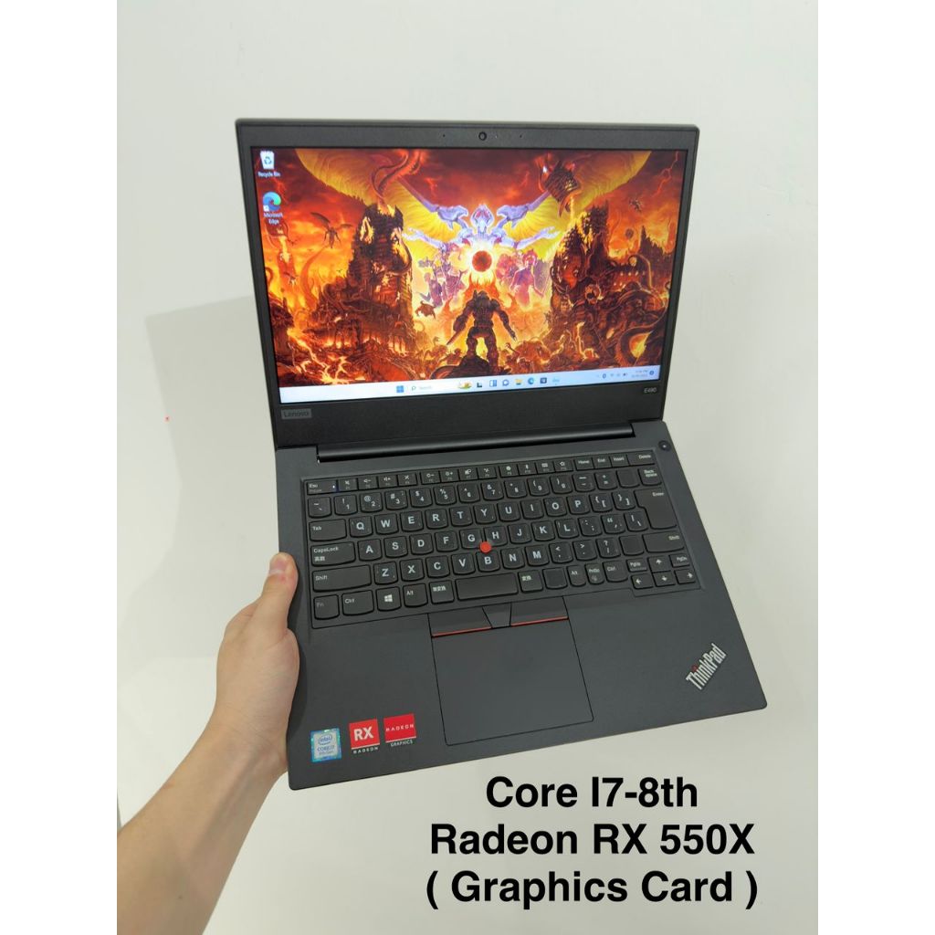 GAMING LENOVO THINKPAD E490 CORE I7-8TH AMD GRAPHICS CARD 8GB RAM 512GB ...