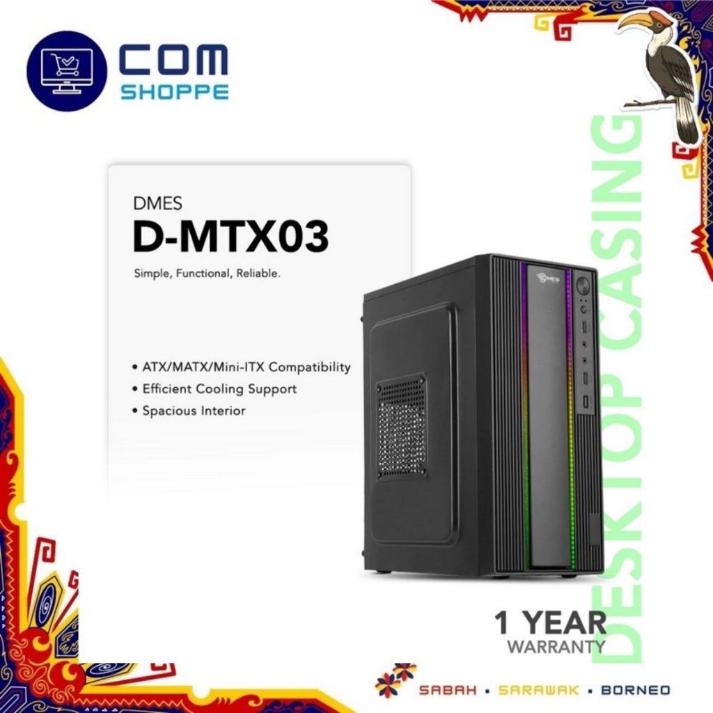 Dmes D-MTX03 Mini Tower PC Case Micro ATX ITX Support USB 3.0 250mm GPU ...