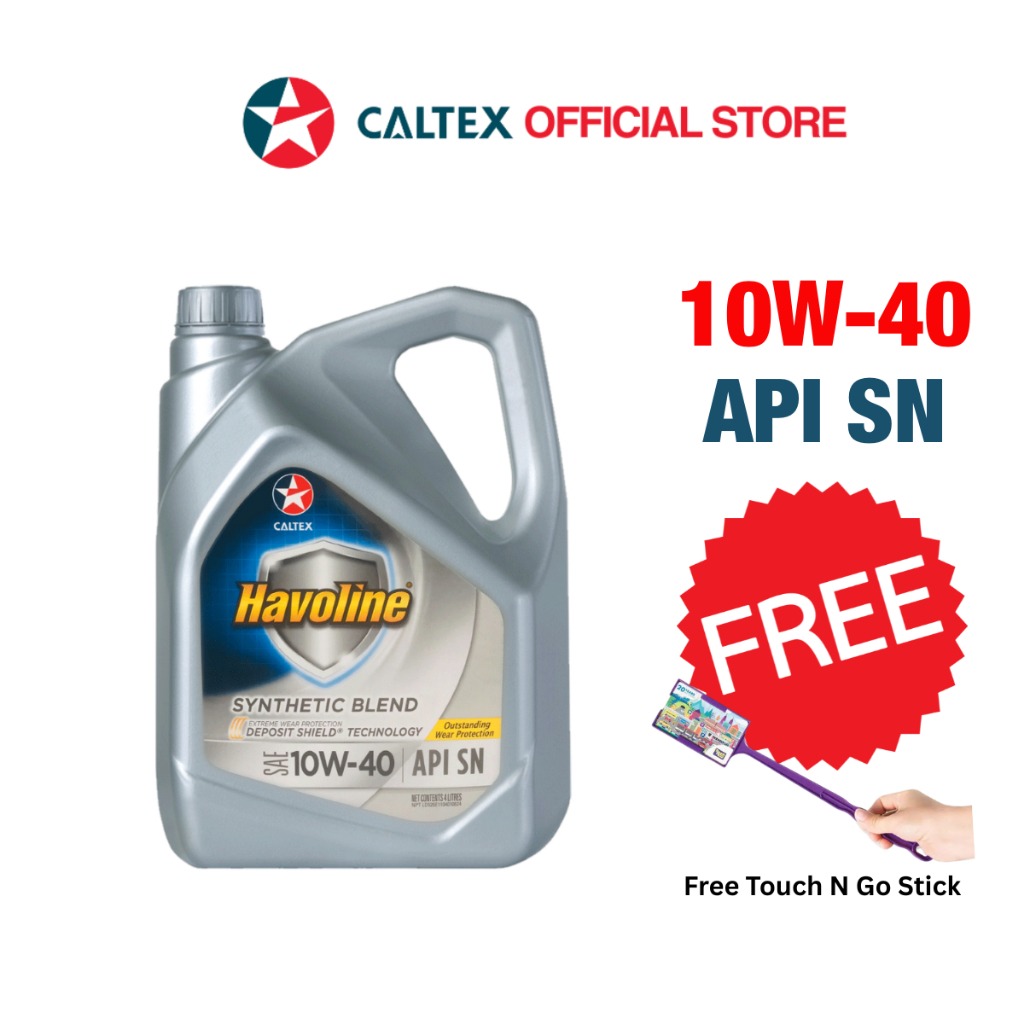 Caltex Havoline Synthetic Blend Engine Oil SAE 10W40 (4 liters) FREE ...