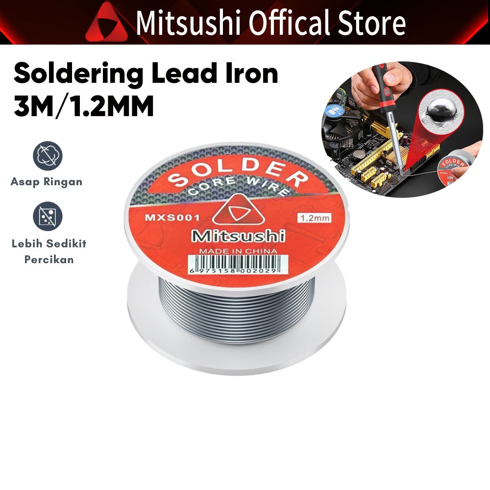 Mitsushi Soldering Lead Iron Wire Solder Wire Iron Lead Tin Lead Rosin ...