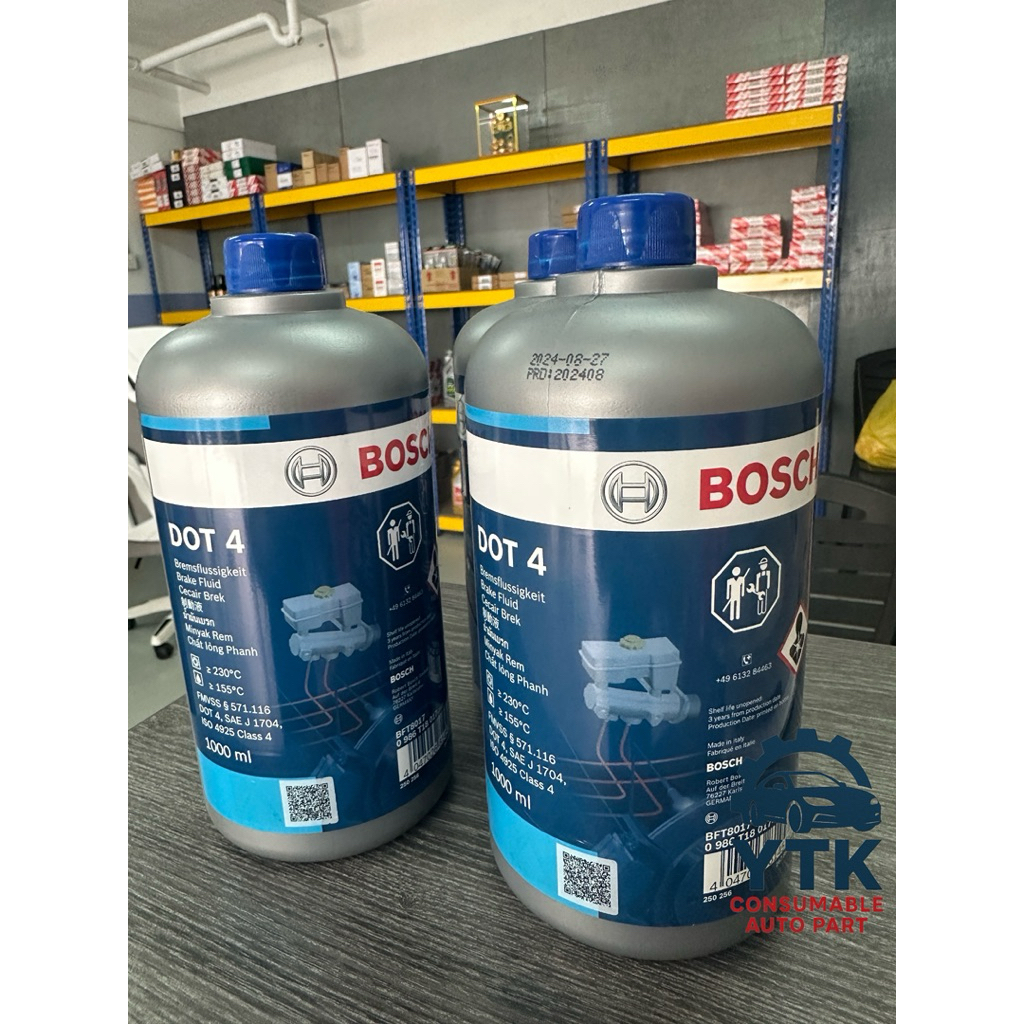 Bosch genuine brake fluid DOT 4 (1LITRE)) | Shopee Malaysia