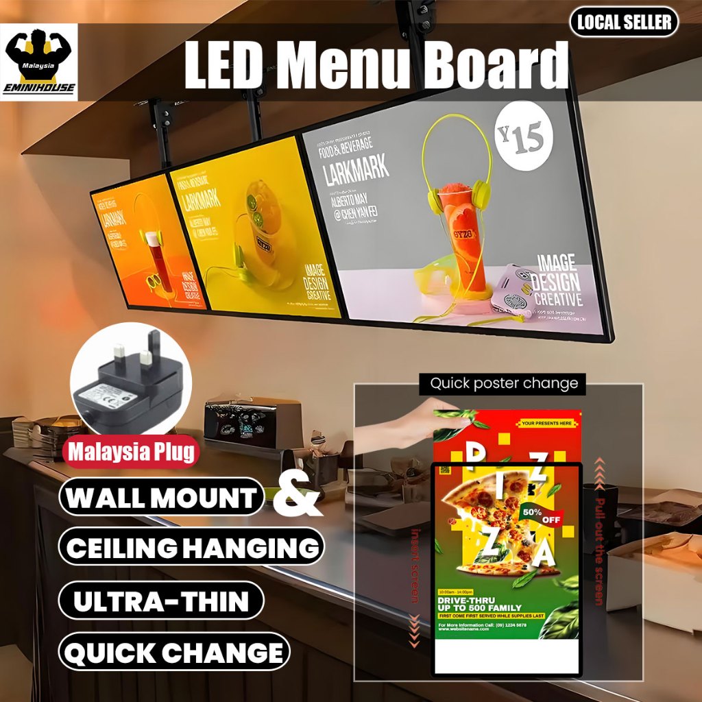 💯 LED Menu Board Display/LED Menu Board Adjustable Pole/LED Lightbox ...