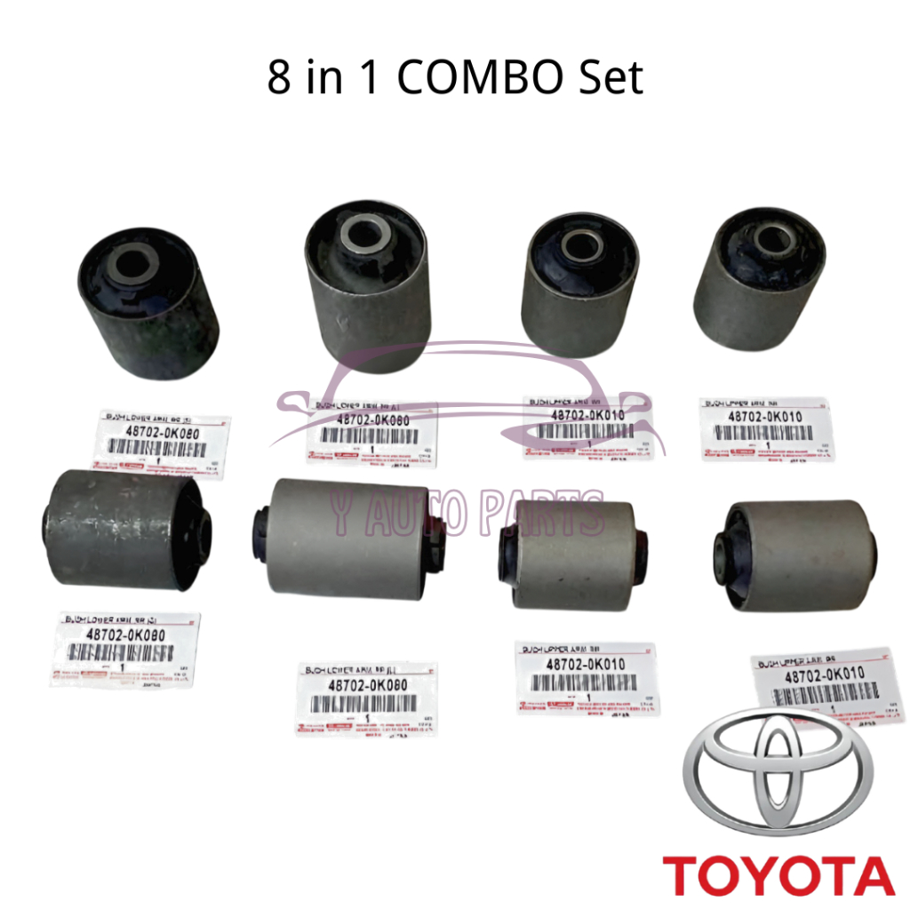 [8 IN 1 COMBO SET] OEM Rear Lower Arm Bush / Upper Arm Bush for Toyota ...