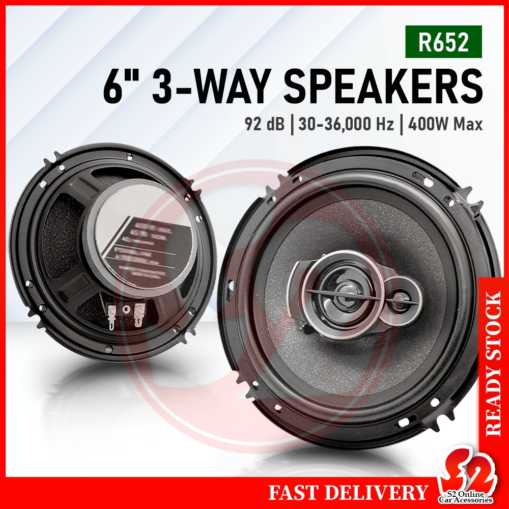 Car Speaker 6'' Inch 3-Way 400w Audio Speaker R652 | Shopee Malaysia