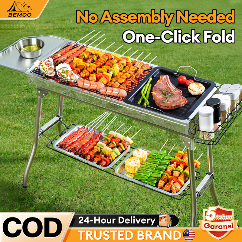 WTHB Stainless BBQ Grill Outdoor Portable Foldable Barbecue Stove bbq ...