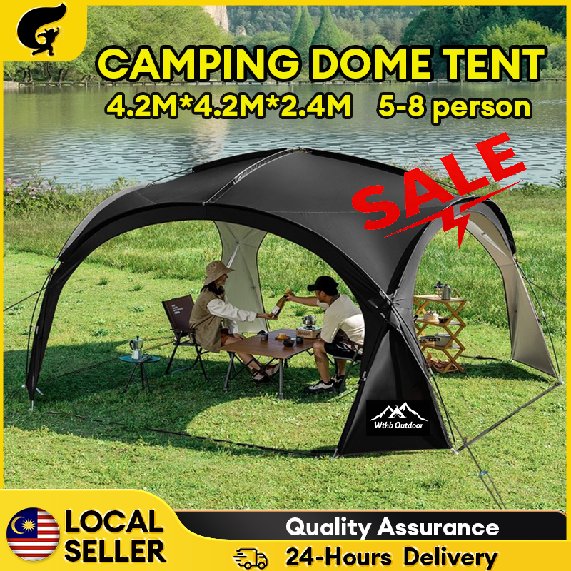 WTHB Outdoor Portable Tent Shelter Dome Tent with Door Cloth Camping ...