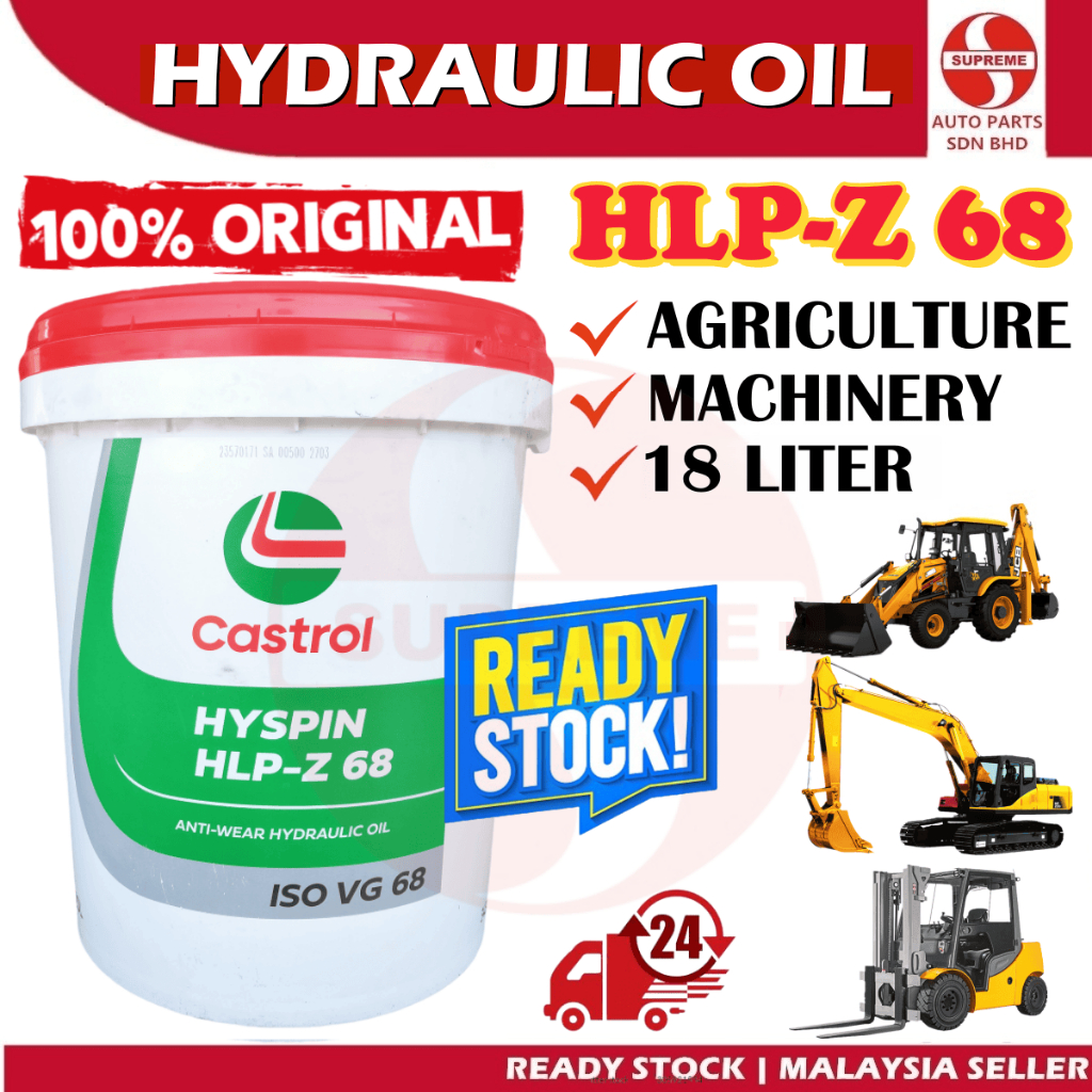 S2U Castrol Hydraulic Oil Hyspin HLP-Z 68 18Liter For Agriculture ...