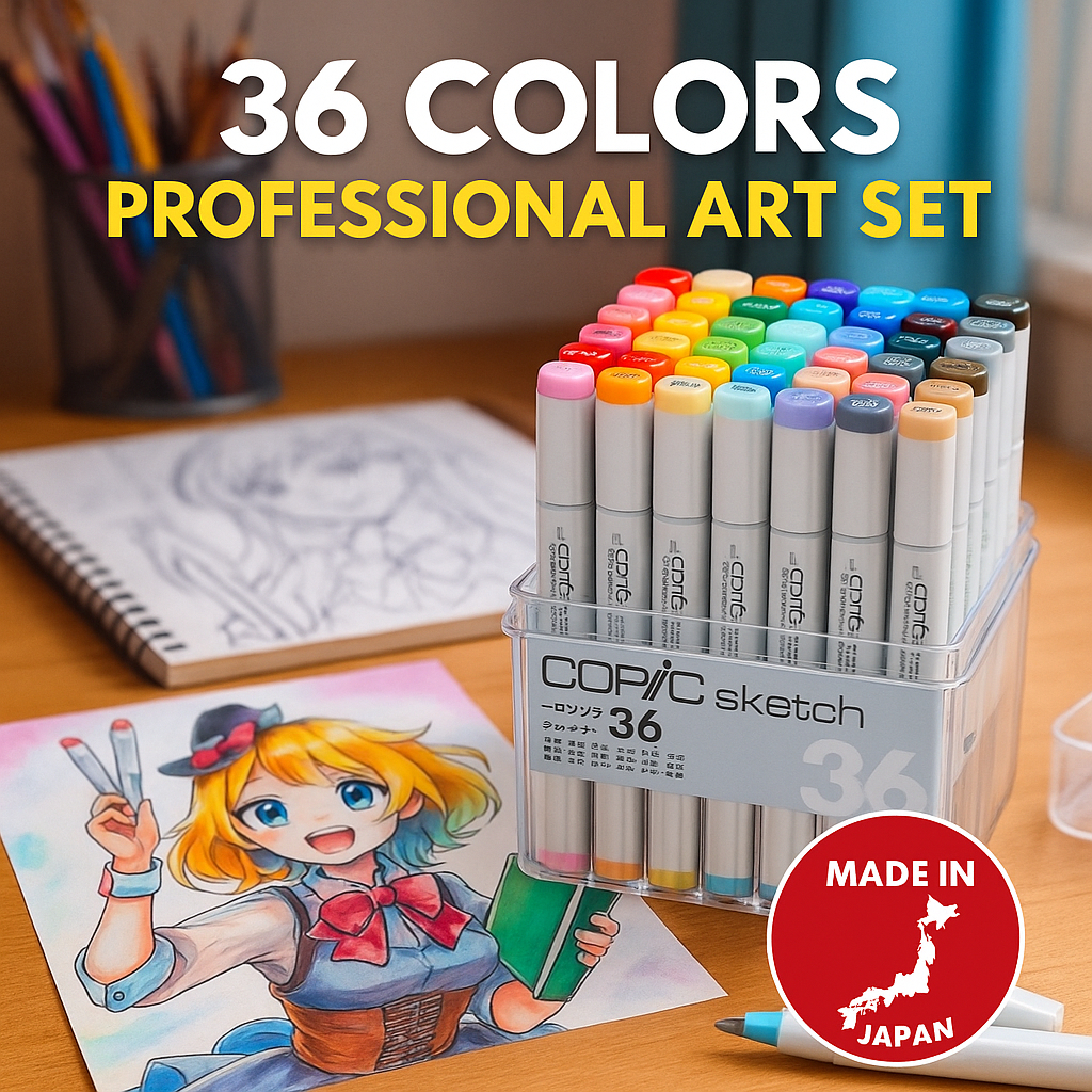 Copic Sketch 36 Colors Basic Set Alcohol Markers Professional Art Set ...