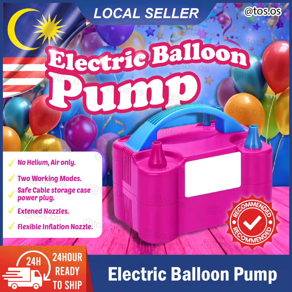 Electric Balloon Pump / Pam Belon Elektrik Dual Nozzle, Fast & Easy to ...